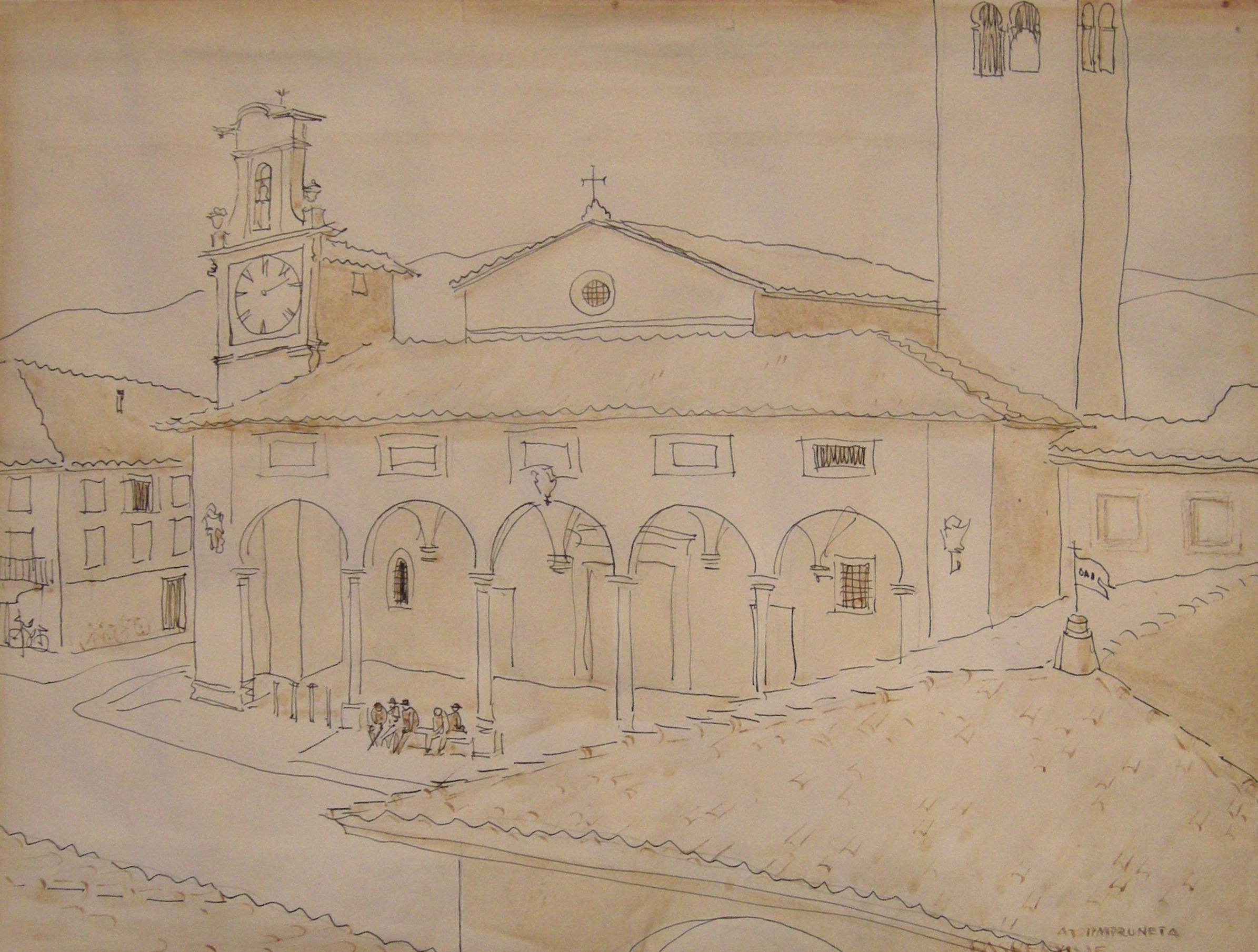 Feoli Fine Art - Charles Baskerville - At Impruneta, Tuscany Italy