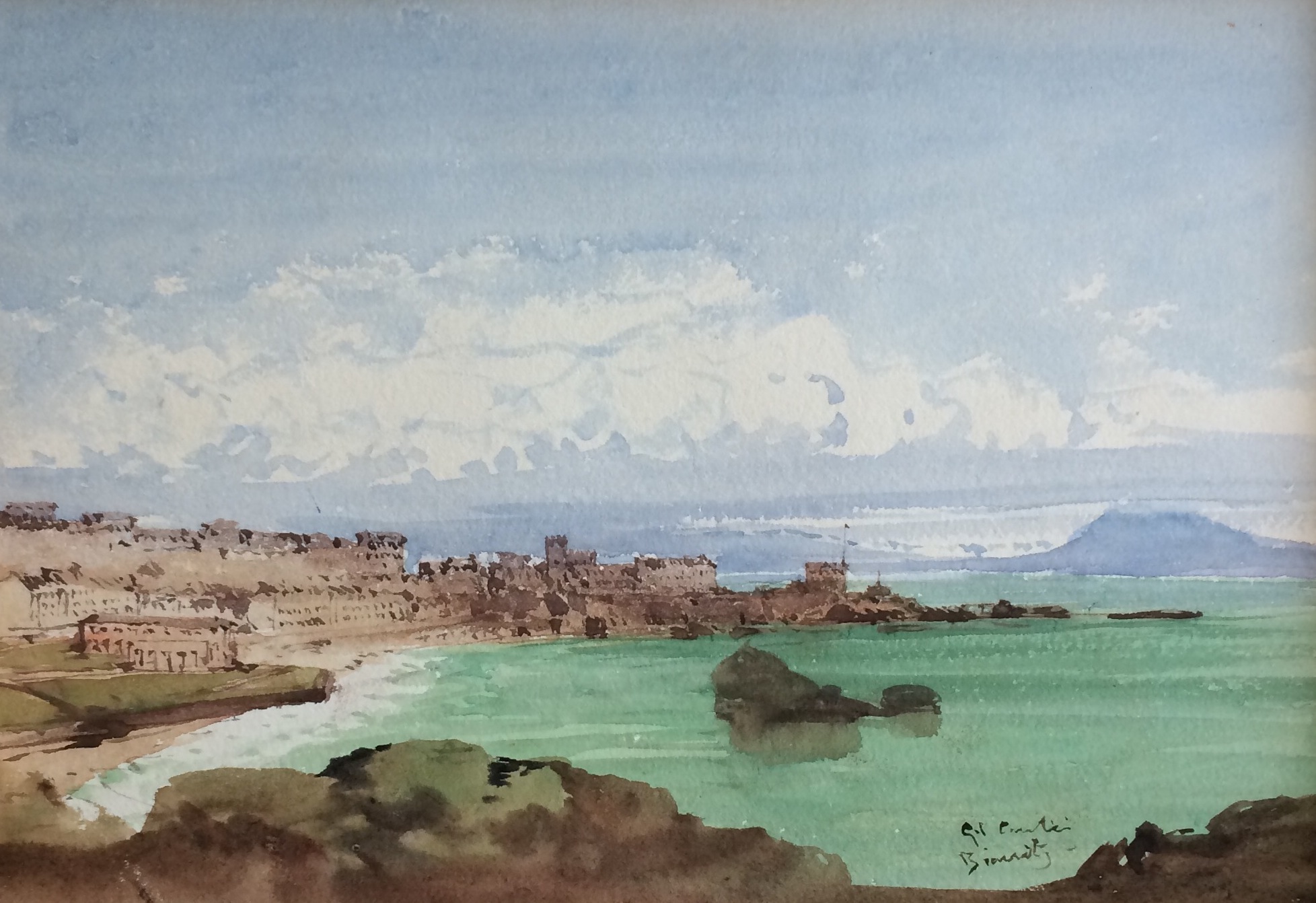 Feoli Fine Art - Gabriele Carelli - Biarritz Coastline, France