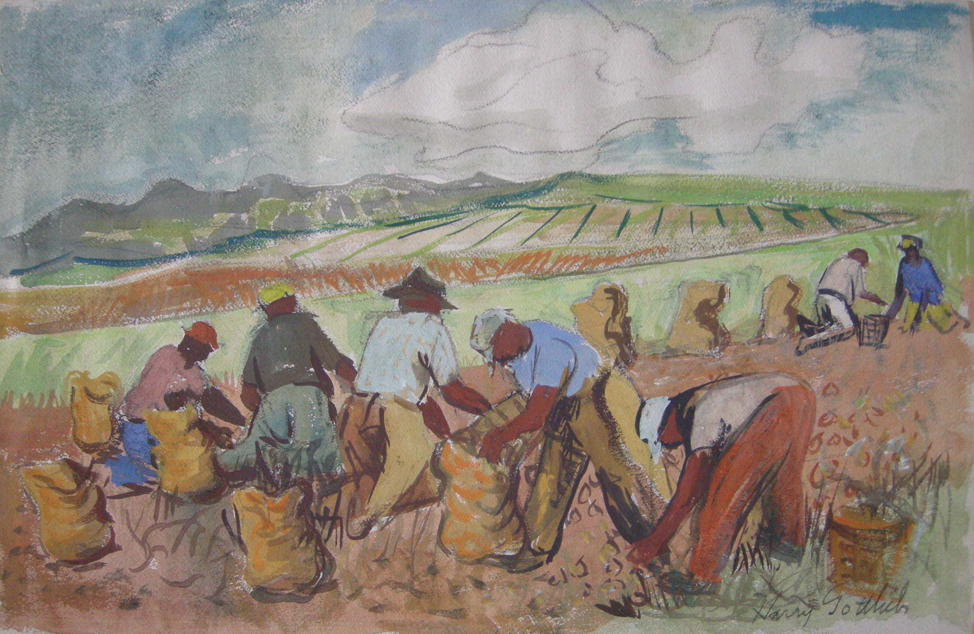 Feoli Fine Art - Harry Gottlieb - African American Farm Workers