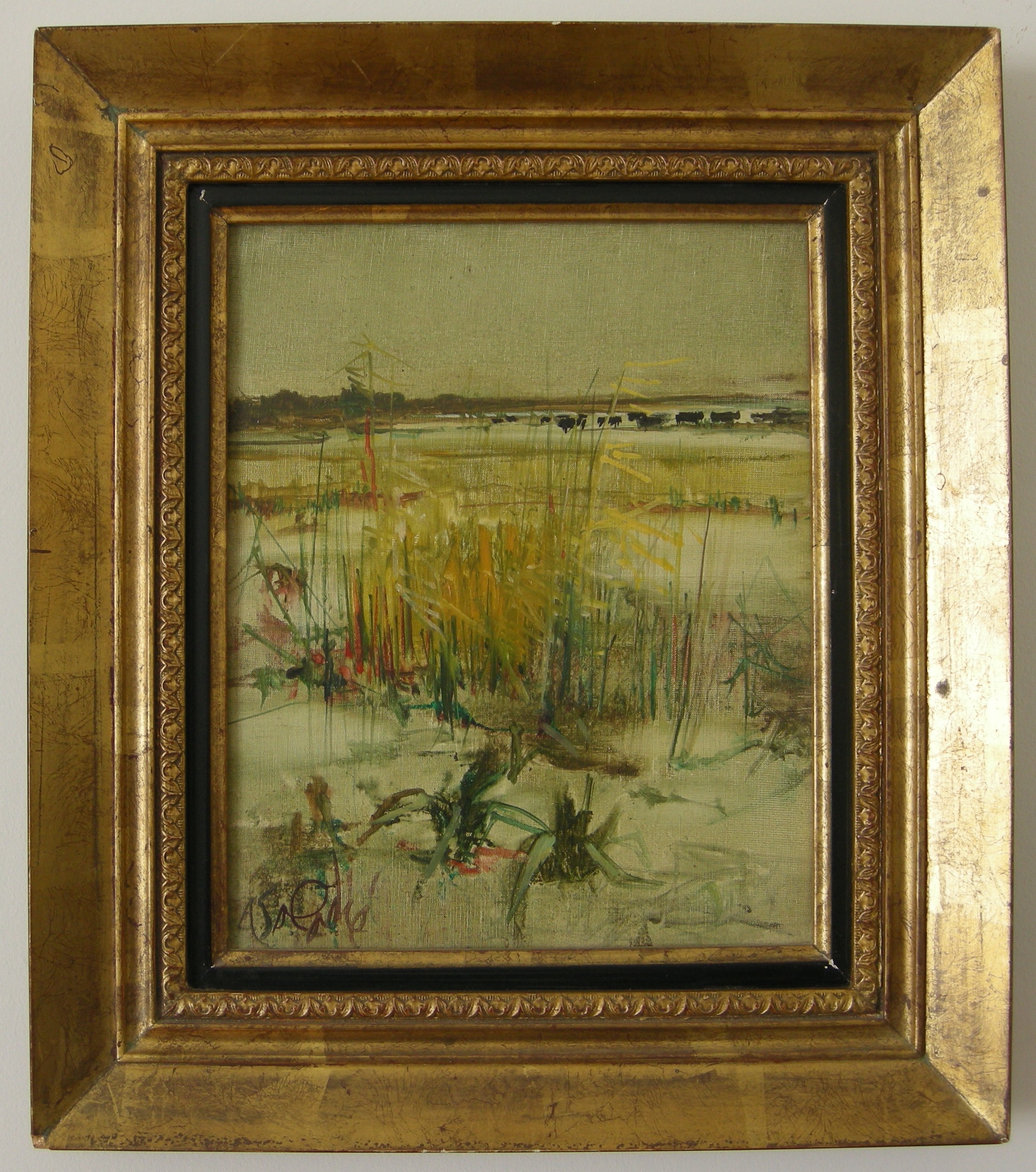 Feoli Fine Art - Jean-Baptiste Valadie - Landscape with cattle